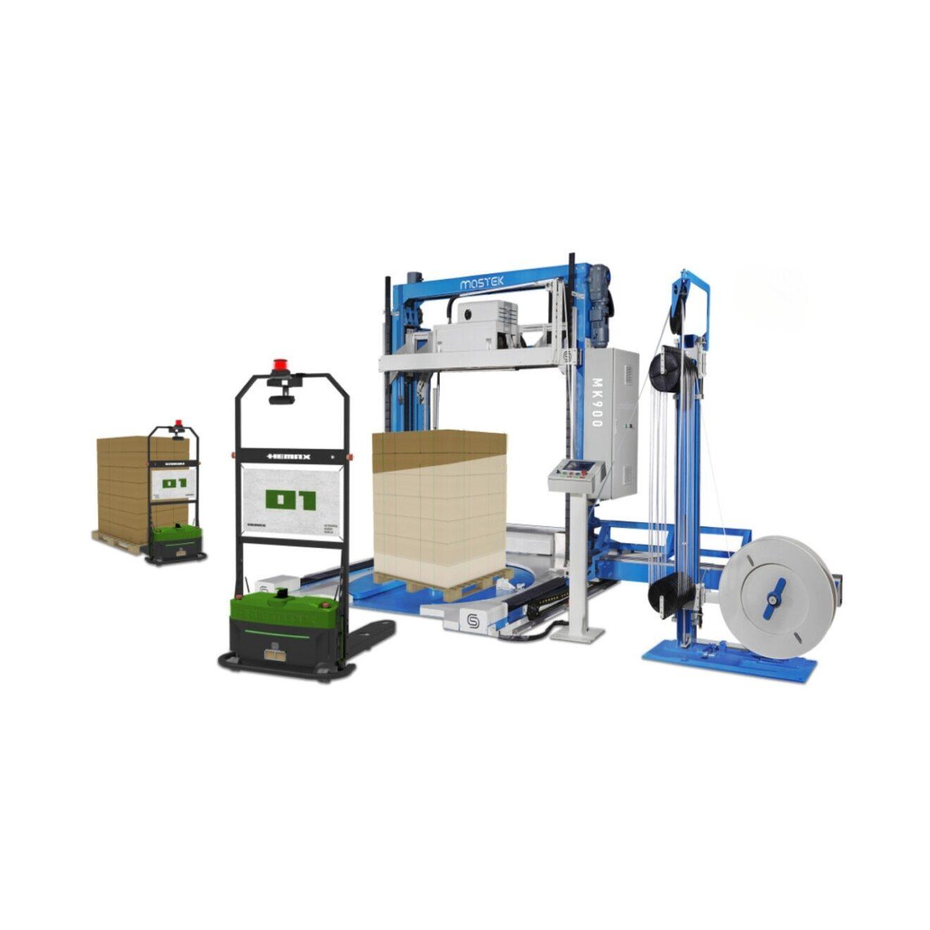 MK900 FULLY AUTOMATIC STRAPPING & WRAPPING ALL IN ONE MACHINE - Pallet Wrapping Machine